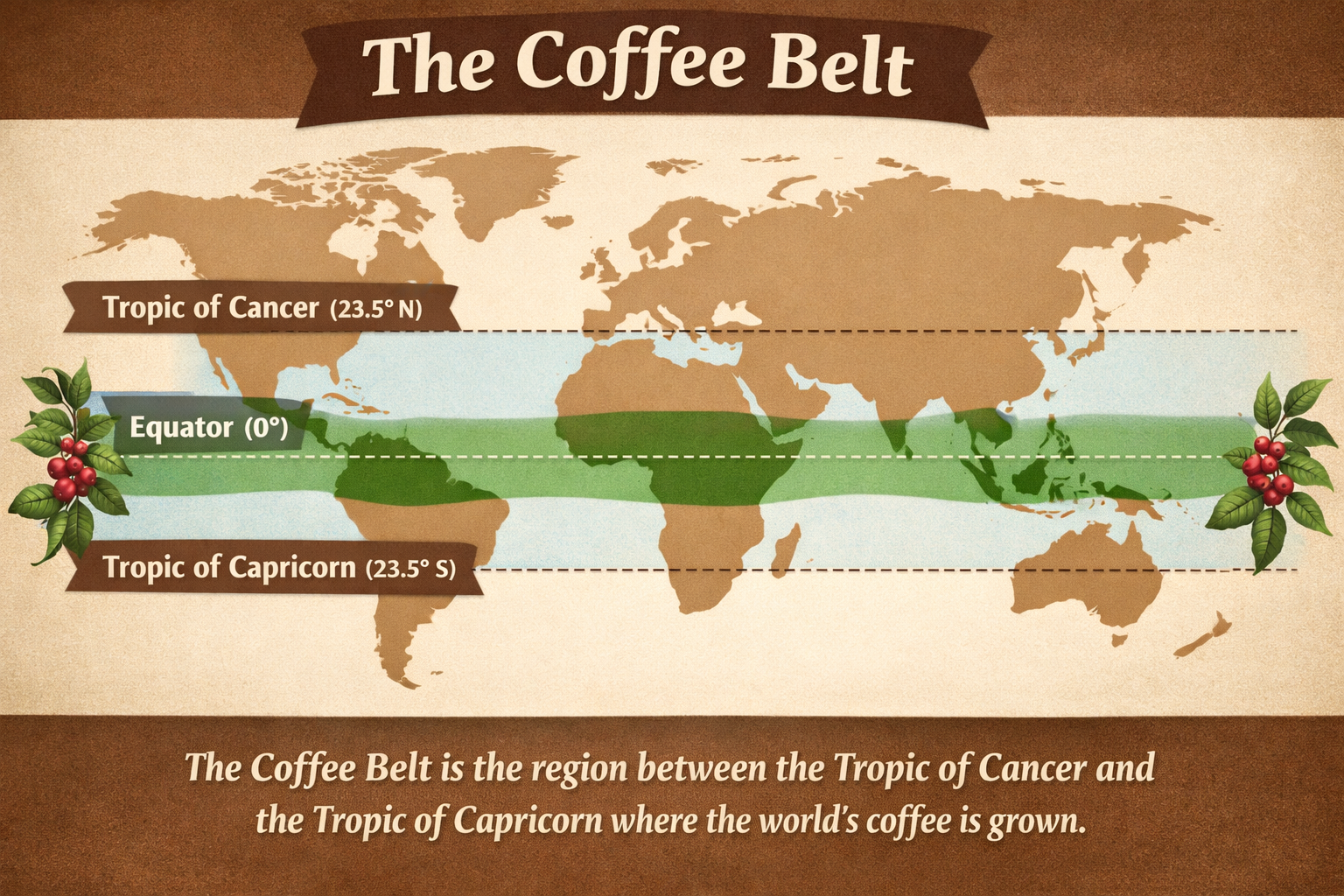 What Is the Coffee Belt? Coffee Latitude Explained – Three Lines Coffee